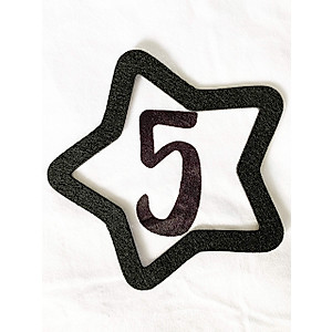Milestone Marker Set Square Circle Star and Arrow Felt Black…