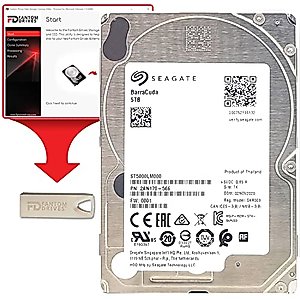Fantom Drives FD 5TB Internal Hard Drive Upgrade Kit with ST5000LM000, 2.5", 15mm, 5400RPM, 128MB Cache (HDD5000M-KIT2), 5 TB