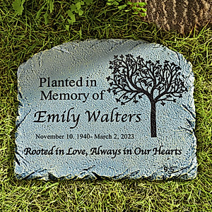 Let's Make Memories Personalized Rooted in Love Memorial Garden Marker - Sympathy - Condolences