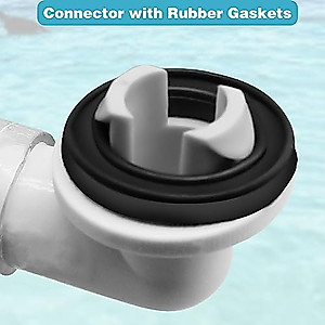 10Ft Portable Air Conditioner Drain Hose, 3/5 Inch Leakproof AC Drain Hose Kit, Universal AC Drain Hose Drain Pipe Replacement with Hose Connector and Clamp, Window Air Conditioner Unit Parts