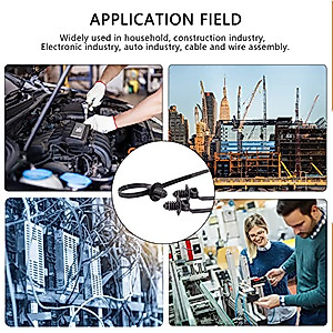 160Pcs Universal Nylon Push Mount Cable Zip Tie,Nylon Self Locking Cable Strap,Heavy Duty Nylon Push Mount Self Locking UV Resistant,5 Most Popular Sizes,for Indoor Wire Tying Construction Auto ect