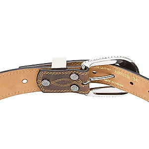 ARIAT Women's Fatbaby Center Stitch Belt, Brown, 34