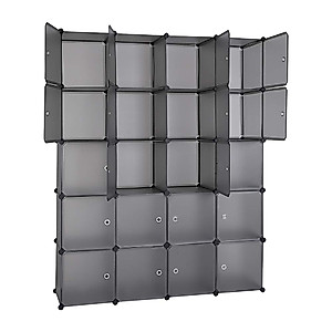 VINGLI Portable Storage Cubes-14 x14 Cube (30 Cubes)-More Stable (add Metal Panel) Cube Shelves, Modular Bookshelf Units, Clothes Cube Storage Shelves, Room Organizer for Cubby Cube