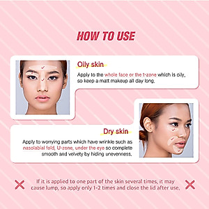 Korean Makeup Blur Stick Face Primer - Pore Minimizer and Reducer for Your Face - More Energetic Eyeshadow, Eyelid and Eye Details - With Hydrating Calamine Base for Oily Skin and Sensitive Acne Skin