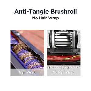 EUREKA Pet Upright Vacuum Cleaner for Home, Bagless Upright Vacuum Cleaner Swivel Steering, Powerful Lightweight Upright Vacuum Carpet and Floor, FloorRover Elite NEU630 with Tangle Free Tech, Red