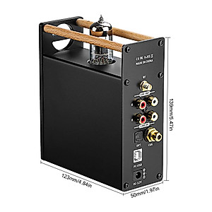 AIYIMA T8 6N3 Digital Tube Preamplifier Bluetooth 5.0 Hi-Fi Headphone Preamp Decoder Preamp PC-USB DAC APTX for Home Wireless Receiver Audio Stereo Amplifier + with Remote Control