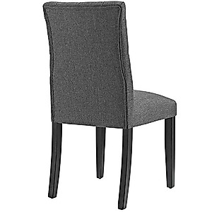 Modway MO- Duchess Modern Tufted Button Upholstered Fabric Parsons, Dining Chair, Gray