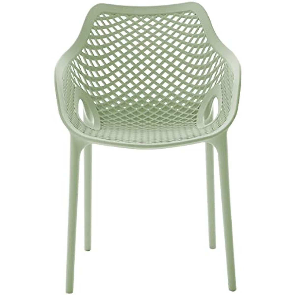 Meridian Furniture 329Mint Modern | Contemporary Patio Dining Chair with Polypropylene Plastic, Weather Resisting for Indoor or Outdoor Use, Set of 4, 22.5" W x 24.5" D x 31.5" H, Mint