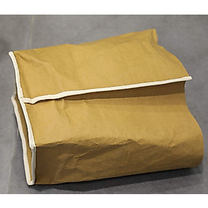 AKOAK 1 Pack Washable Kraft Paper Bag, Multifunctional Home Wear-resistant Storage Bag, Shopping Bag, Plant Flower Pot, Reusable Eco-friendly Food Bag (khaki)