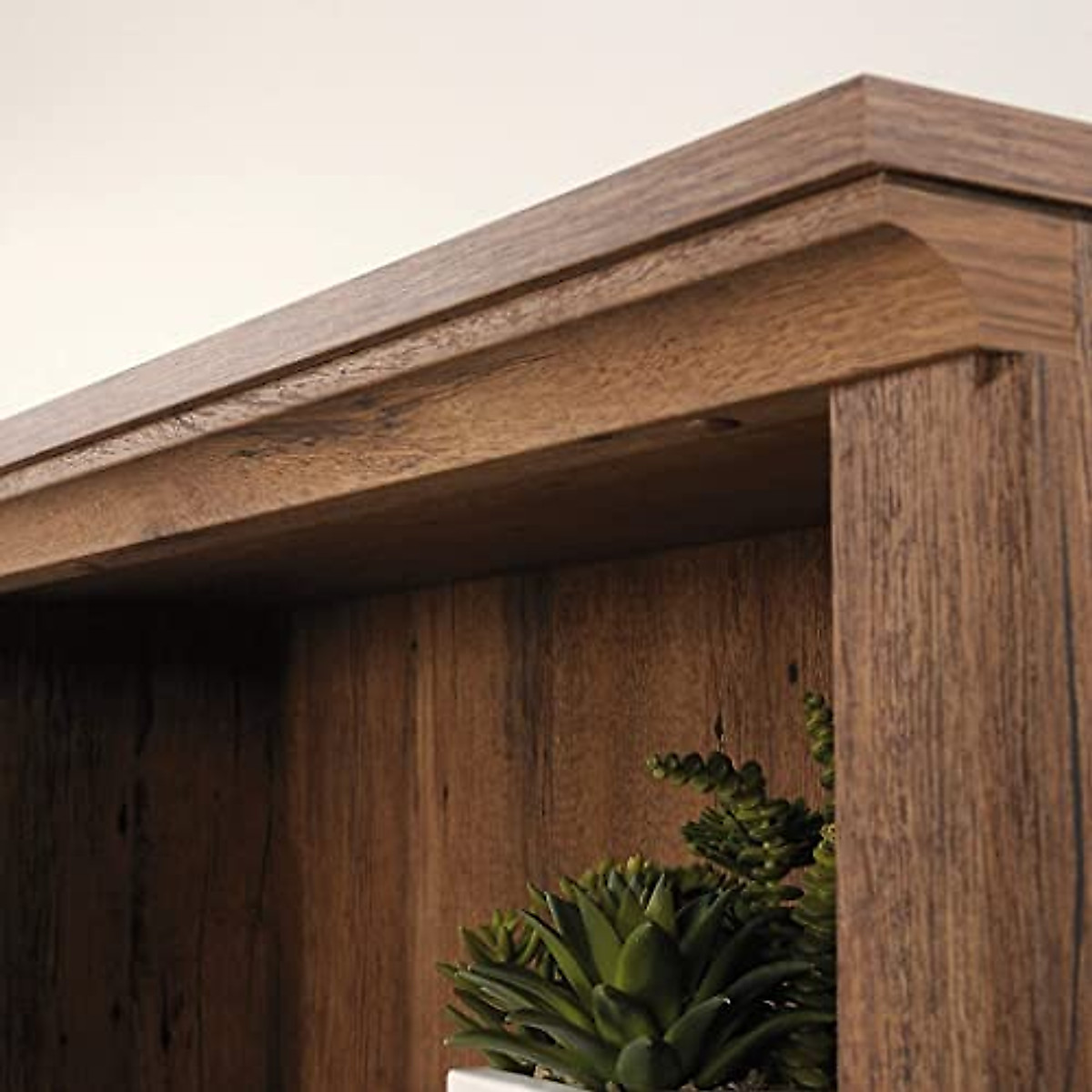 Sauder Miscellaneous Storage 5-Shelf/ Book Shelf 2-Door Bookcase, Vintage Oak finish