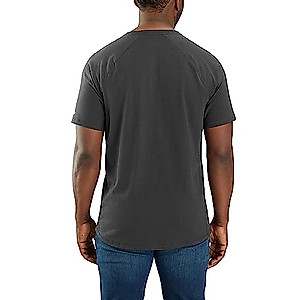 Carhartt Men's Force Relaxed Fit Midweight Short-Sleeve Pocket T-Shirt, Carbon Heather, Medium