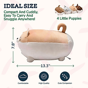 Snug A Babies Corgi Stuffed Animals with Babies Inside - 14 inch Mommy and 4 Baby Puppies Plush for Imaginative Play - Soft Cuddly Companion for Kids - Stuffed Animals for Girls Ages 3 to 8 Years