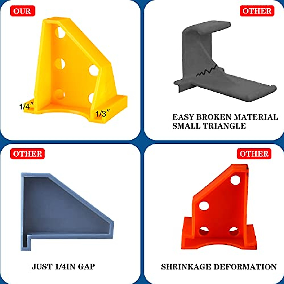 15PCS Upgrade Flooring Spacer, Laminate Wood Flooring Tools,Compatible w/Vinyl Plank, Hardwood & Floating Floor Installation etc,Hardwood Flooring w/1/4 & 1/3 Gap,Special Triangle Stay in Place