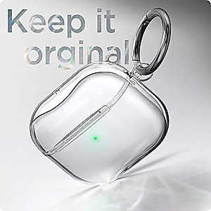 Spigen Ultra Hybrid Designed for Airpods 3rd Generation Case with Keychain, Protective Clear Case for Airpods 3 Case (2021) - Crystal Clear
