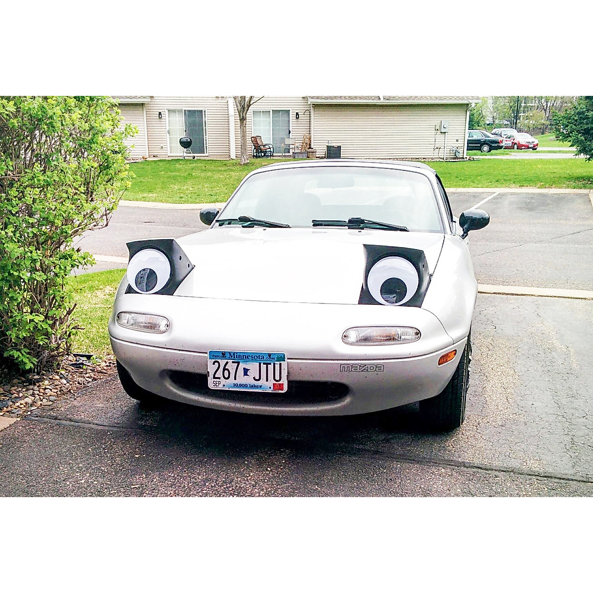 DECORA 7.5 Inch Giant Googly Eyes Plastic Wiggle Eyes with Self Adhesive for Chritsmas Tree Party Decorations 2 Pieces