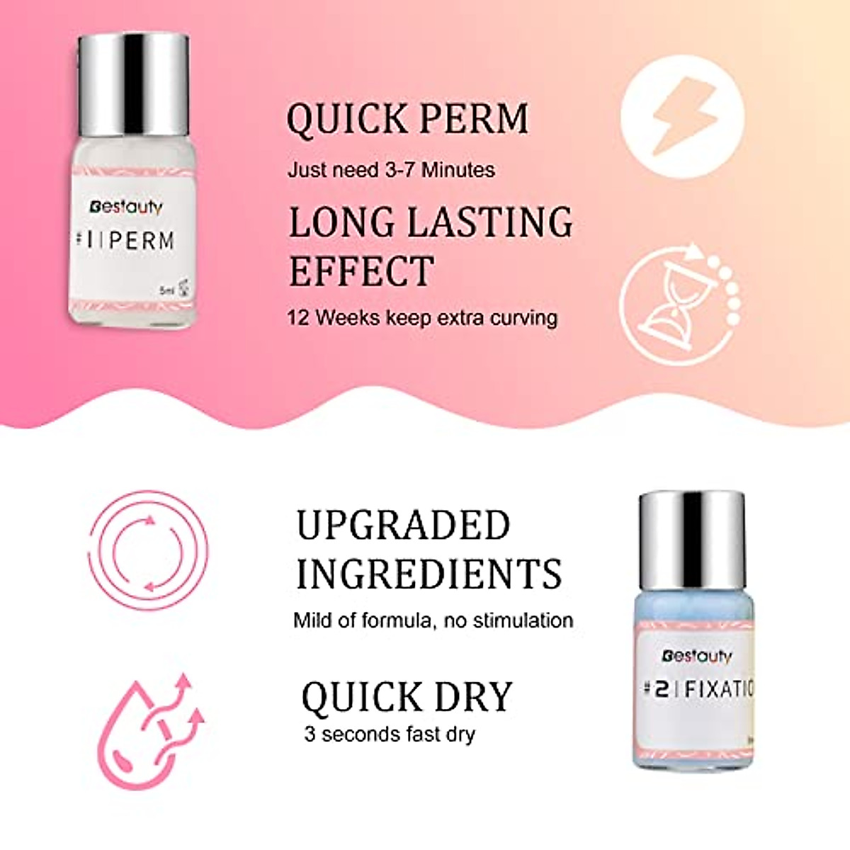 Bestauty Eyelash Lifting Set, Lash Lifting Kit Eyelash Curling Makeup Tools DIY Eyelash Extension Kit Lash Lift Kit Semi-Permanent Curling Suitable for Salon Home Use