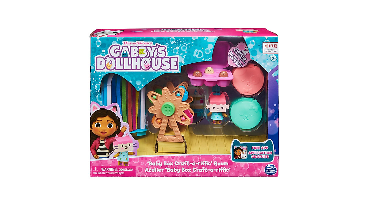 Gabby's Dollhouse Baby Box Cat Craft Room with Figures & Accessories
