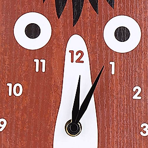 Cute Animal Wall Clock with Swinging Horse Head Clock Battery Operated for Kids Room Living Room Home Decor