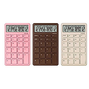 UNIONE Pocket & Desktop Pink Calculator with a Bright LCD, Dual Power Handheld Desktop. Color. Business, Office, High School
