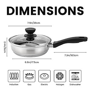 MARSKITOP Egg Poacher Pan Nonstick 4 Eggs, Poached Egg Pan Stainless Steel Poached Egg Cooker, Egg Poaching Pan PFOA Free, Poached Egg Maker with Nonstick Poached Egg Cups