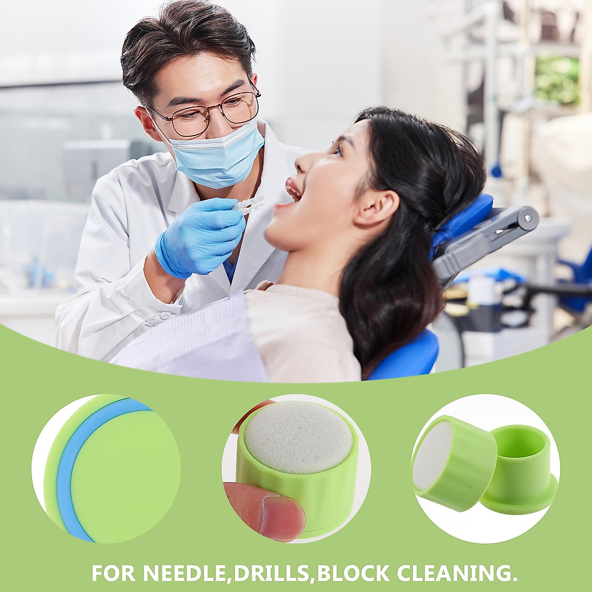 HEALLILY Dental Root Canal Stand Dental Teeth File Stand Holder Endo File Stand Root Canal File Stand Container（Random Color）