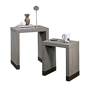 Sauder Manhattan Gate Nesting Tables, Mystic Oak finish