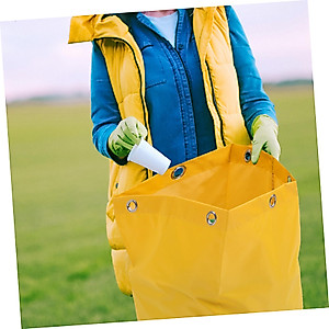 PartyKindom 6 Pcs Canvas Bag Yellow Vinyl Bag Car Can Trash Bag Waterproof Janitorial Bag Janitorial Cart Bag Appliance Hand Dolly Glass Spray Bottle Garbage Conical Trolley Bag Work