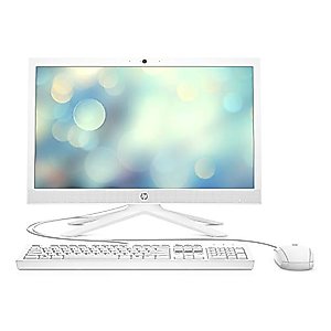 HP 21 All-in-One PC, AMD 3020e Processor, 4 GB RAM, 128 GB SSD Storage, 20.7-inch Full HD Display, Windows 10 Home in S Mode, Adjustable Screen, Privacy Camera, Dual-Array Mics (21-b1010, 2021)