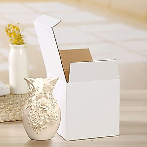 Cuyacili Prank Gift Boxes Nesting Gift Boxes Surprise Box White Carton Square Prank Box Funny Gag Gift for Weddings Anniversaries Birthday Packaging Presents 12 Nesting Cartons (1.9-6.3 Inch)