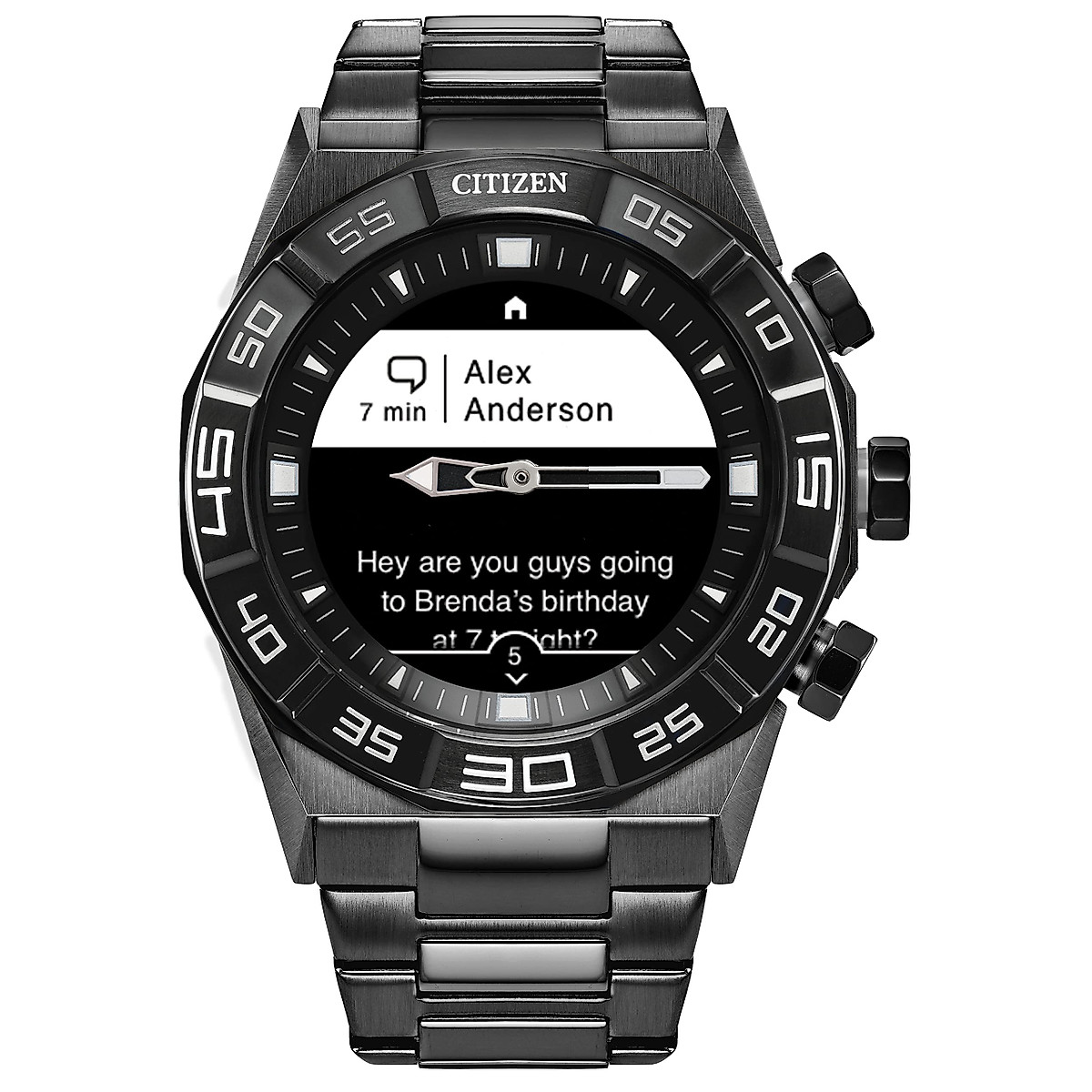 Citizen CZ Smart Gen 1 Hybrid smartwatch 44mm, Continuous Heart Rate Tracking, Fitness Activity, Golf App, Displays Notifications and Messages, Bluetooth Connection, 15 Day Battery Life