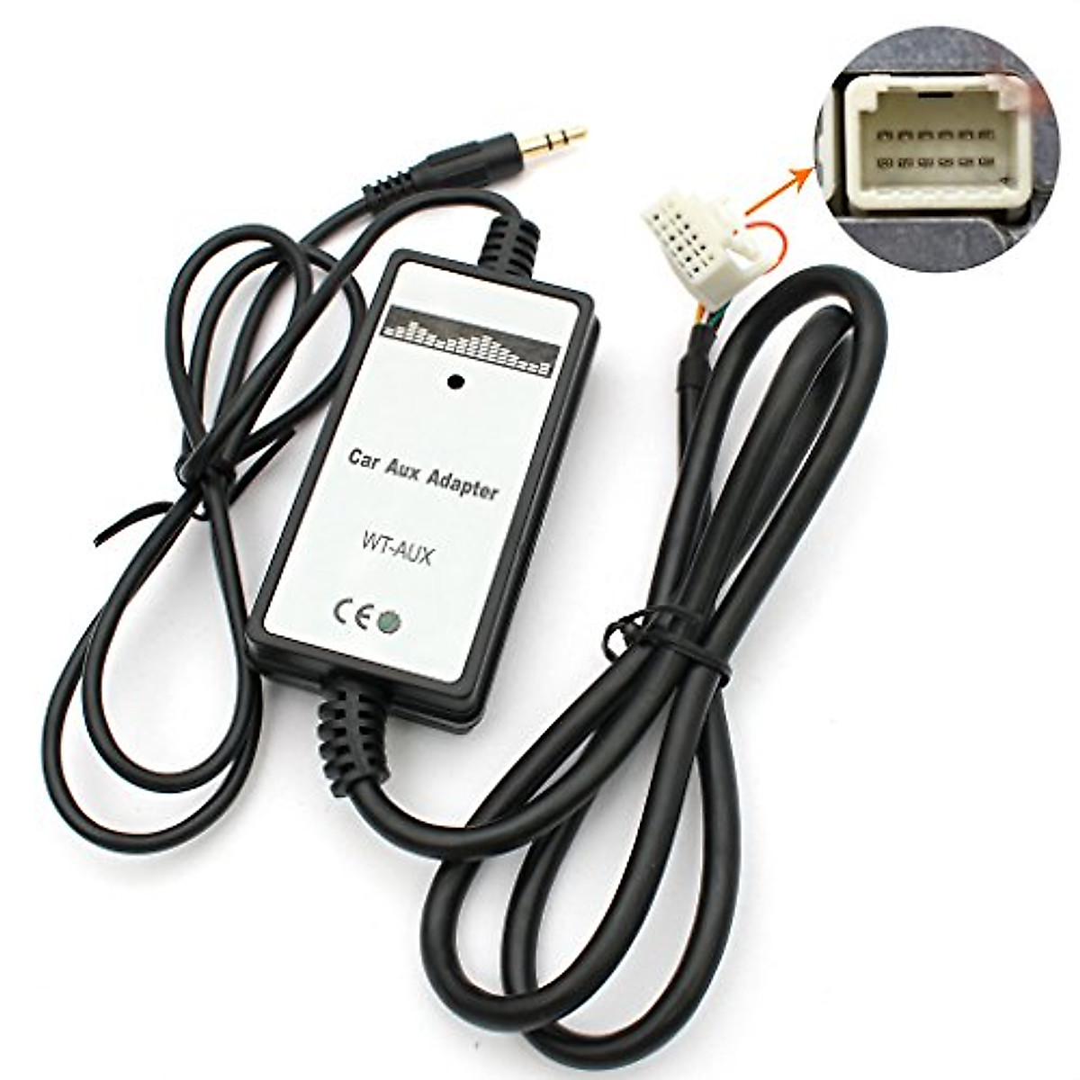 Yomikoo Auxillary Adapter, AUX Car MP3 Player Radio Interface AUX in Adapte 3.5mm Aux Interface for Toyota (6+6) Pin Connector 2005-2010 Camry 2005-2011 Corolla 2003-2010 RAV4