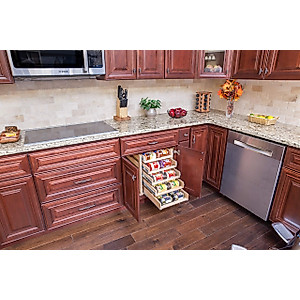 Wine Logic In-Cabinet Sliding Tray Wine Rack, 30-Bottle, Solid Maple Wood, Unstained with Clear Satin Lacquer Finish