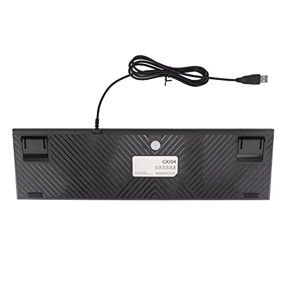 104 Keys Gaming Keyboard Ergonomically Designed Black RGB Backlit Mechanical Keyboard for Laptop (Red Switch)