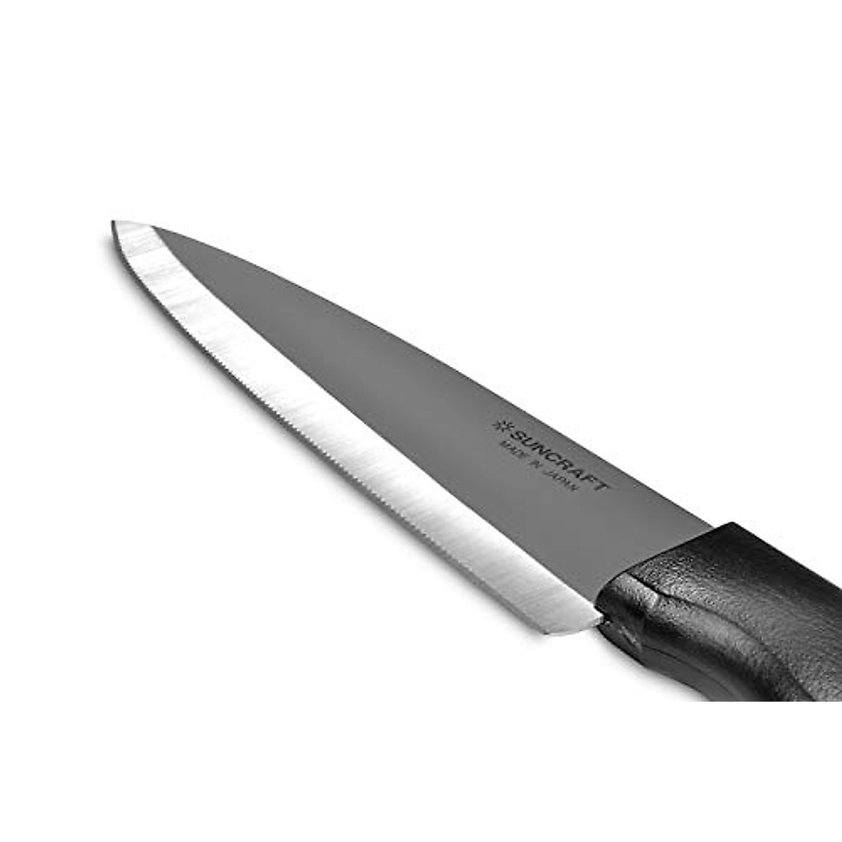 Seki Japan Jigsaw Edge Japanese Chef Kitchen Knife, Serrated Blade Stainless Steel Gyuto Knife, Plastic Handle, 200 mm (7.8 in)