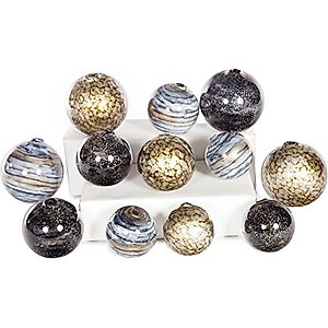 Knox and Harrison Set of 12 Decorative Hand Blown Glass Spheres