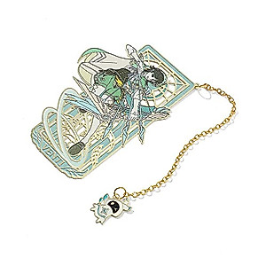 Genshin Impact Venti Metal Bookmark - Classic Anime Figure Bookmark, Great Gift for Game Fans, Reader, Friends or Teachers