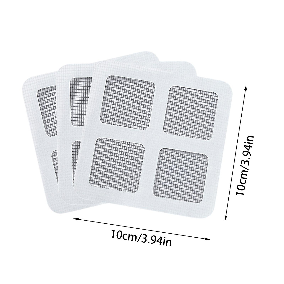 Shower Drain Sticker - Hair Guard Sewer, Floor Drain Mesh | 3 Bathtub Strainer Hair Catcher Patches, Disposablle Prevent Clogged Drains Filter Screen, Kitchen Sink Strainer Stopper for Trash