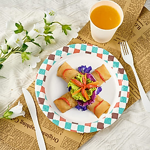 FOCUSLINE 10 inch Paper Plates, Disposable Paper Plates 10 inch Bulk 160 Count, Soak-Proof & Cut-Proof Bulk Paper Plates for Parties, Picnic and Family Gatherings.