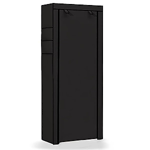 JINN CRAFT 10 Tiers Shoe Rack Storage Box for 27 Pairs, Foldable Shoe Rack, Foldable Shoes Organizer Cover, Shoe Cover Rack, Portable Shoe Storage Cabinet 158cm X 60cm X 30cm