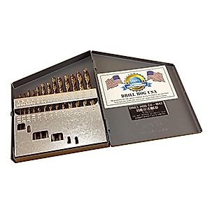 Drill Hog® 13 Pc Cobalt Drill Bit Set Index M42 Drill Bits 1/16" to 1/4"