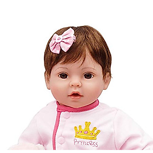 CHAREX Reborn Baby Doll Handmade Lifelike Toddler Dolls, 18 inch Weighted Realistic Girl Doll, Soft Body Toy Gift Set for Girls Kids Age 3+