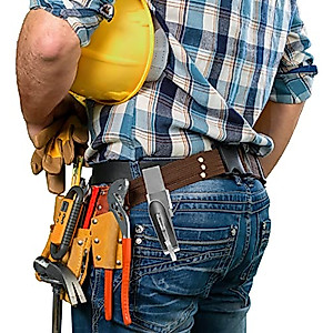 DOITOOL Strap Wrench Coat Hanger Hooks Metal Wrench Hanger Drill Wrench Waist Rack Stainless Steel Tool Storage Carrying Rack Electrician Storage Belt Hook Hnagers Coat Hanger Stand