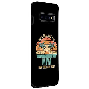 Galaxy S10 MIYA Cute Retro Girls Groovy MIYA Personalized Name Case
