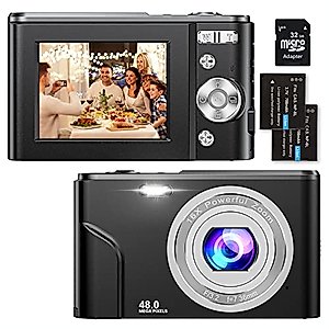 Digital Baby Camera for Kids Teens Boys Girls Adults,1080P 48MP Kids Camera with 32GB SD Card,2.4 Inch Kids Digital Camera with 16X Digital Zoom, Compact Mini Camera Kid Camera for Kids/Student（Black）