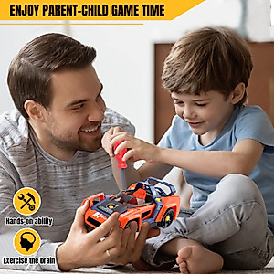 Minxuan Assembly Car Take Apart Race Car Toys for 6 7 8 Year Old Boy DIY STEM Gift Play Set -50PCS