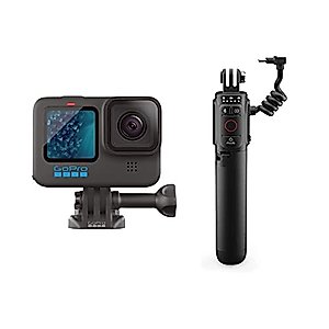 GoPro HERO11 Black Waterproof Action Camera Vlogging Volta 4900mAh Battery Grip with Built-in Tripod Legs