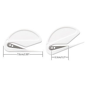 3 Pcs Letter Opener Slitter for Letter Openers with Blade for Envelope, Package, Paper Cut, Safe Mail Opener, Letter Opener Envelope Slitter, Red, Black and White