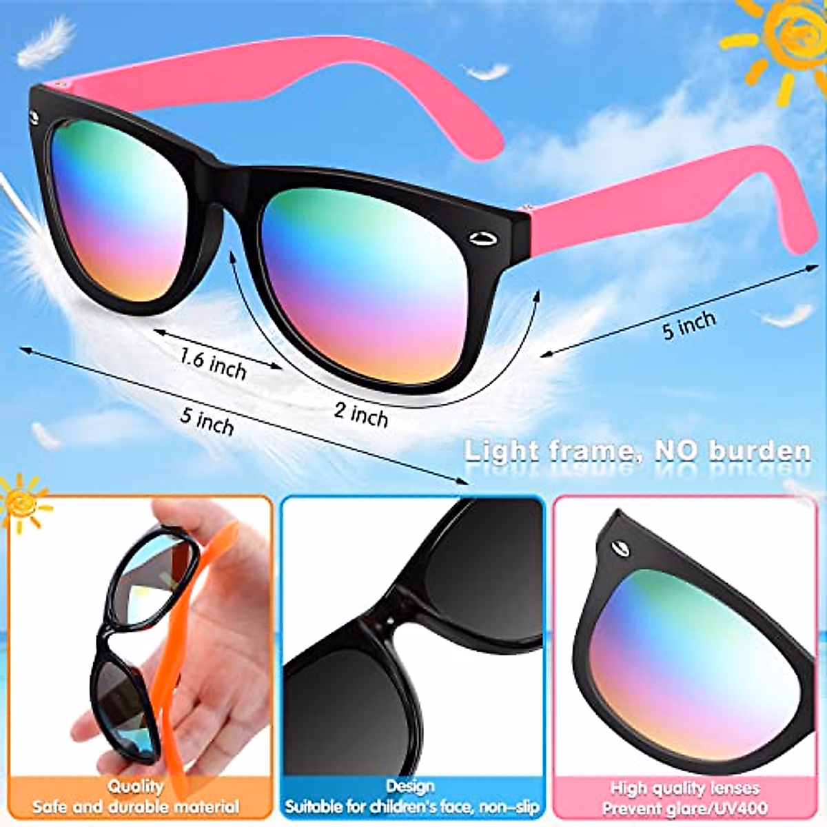 GIFTINBOX Sunglasses Bulk, Party Favor, Boys and Girls, Summer Pool Toys, Goody Bag Stuffers, Gift for Birthday Party Supplies, Suitable for Kids Age 3-6