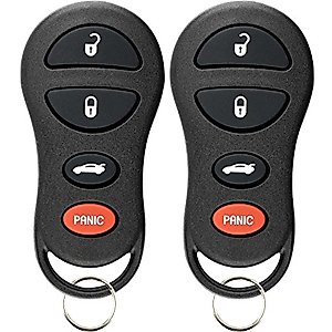 KeylessOption Keyless Entry Remote Control Car Key Fob Replacement for GQ43VT17T 04602260 (Pack of 2)
