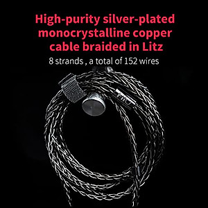 FiiO FH5sPro Headphone Earphones Wired High Resolution Deep Bass 2BA+2DD IEMs Comes with 2.5/3.5/4.4mm Swappable Plugs for Smartphone/PC/Laptop/Tablet